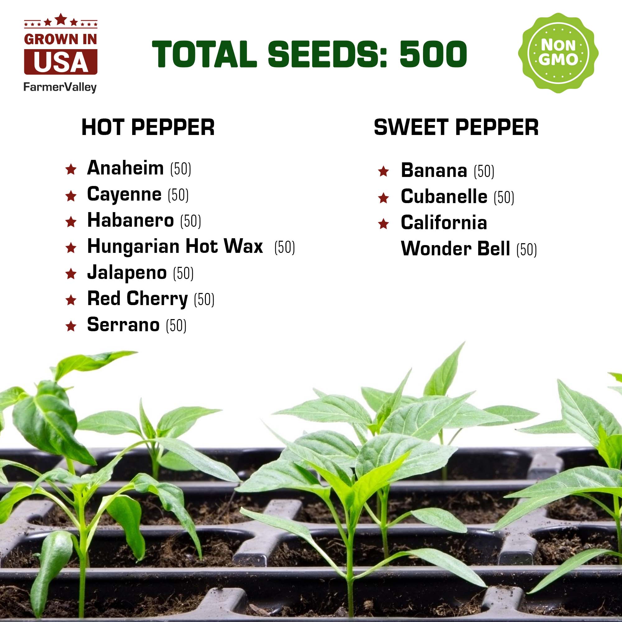 Heirloom Hot Pepper Seeds (10 Varieties) - FarmerValley