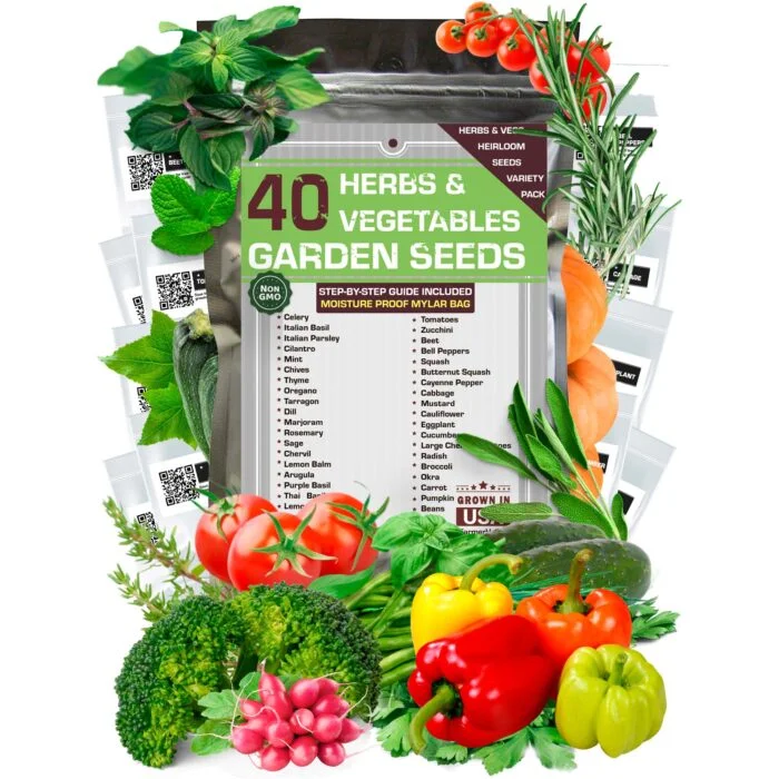 Heirloom Vegetable and Herb Seeds (40 Varieties) - FarmerValley